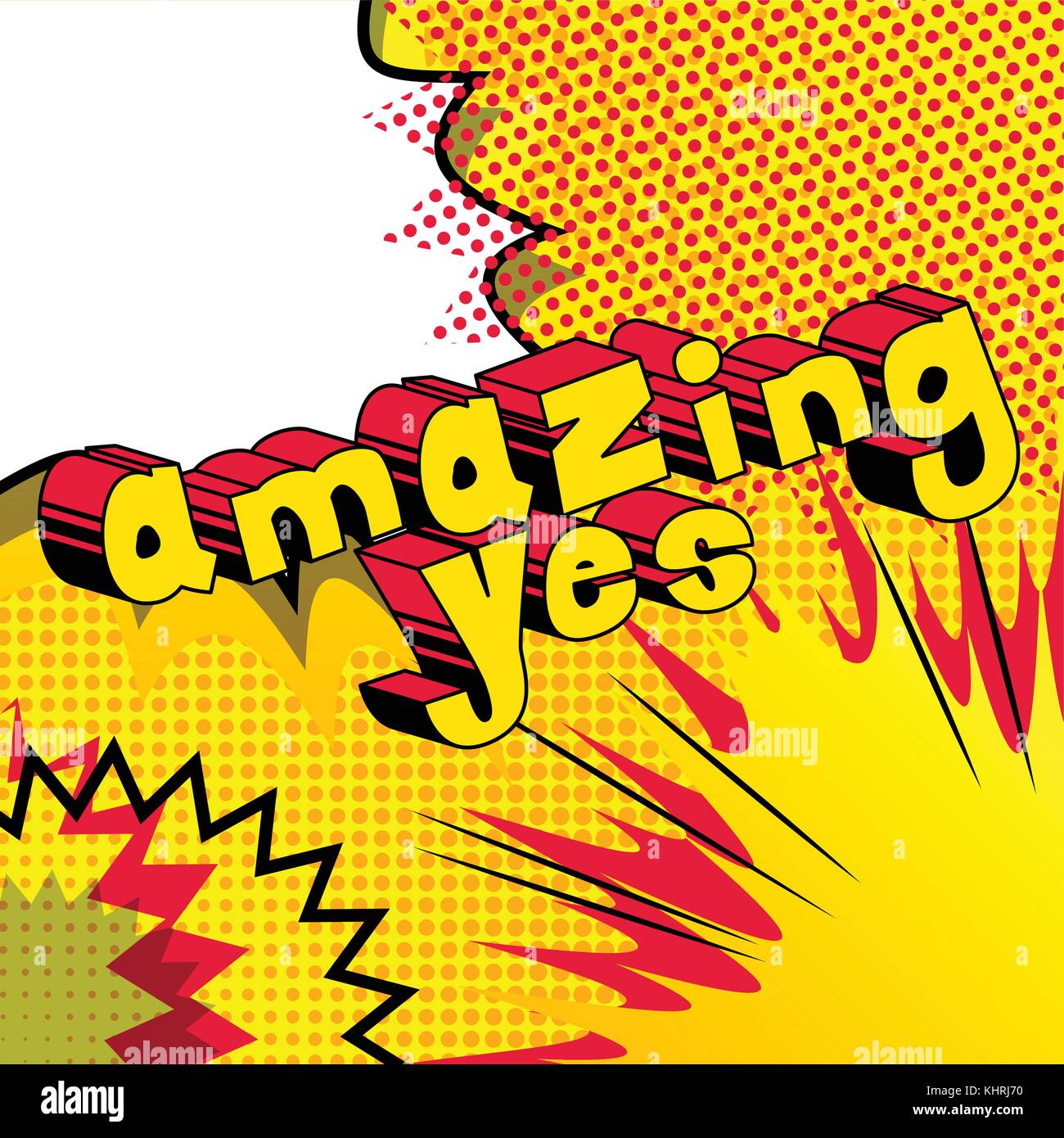 Amazing Yes - Comic book style word on abstract background Stock Vector ...
