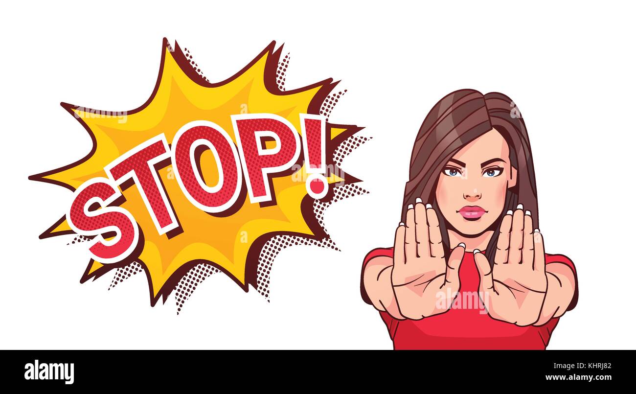 Hand stop cartoon hi-res stock photography and images - Alamy