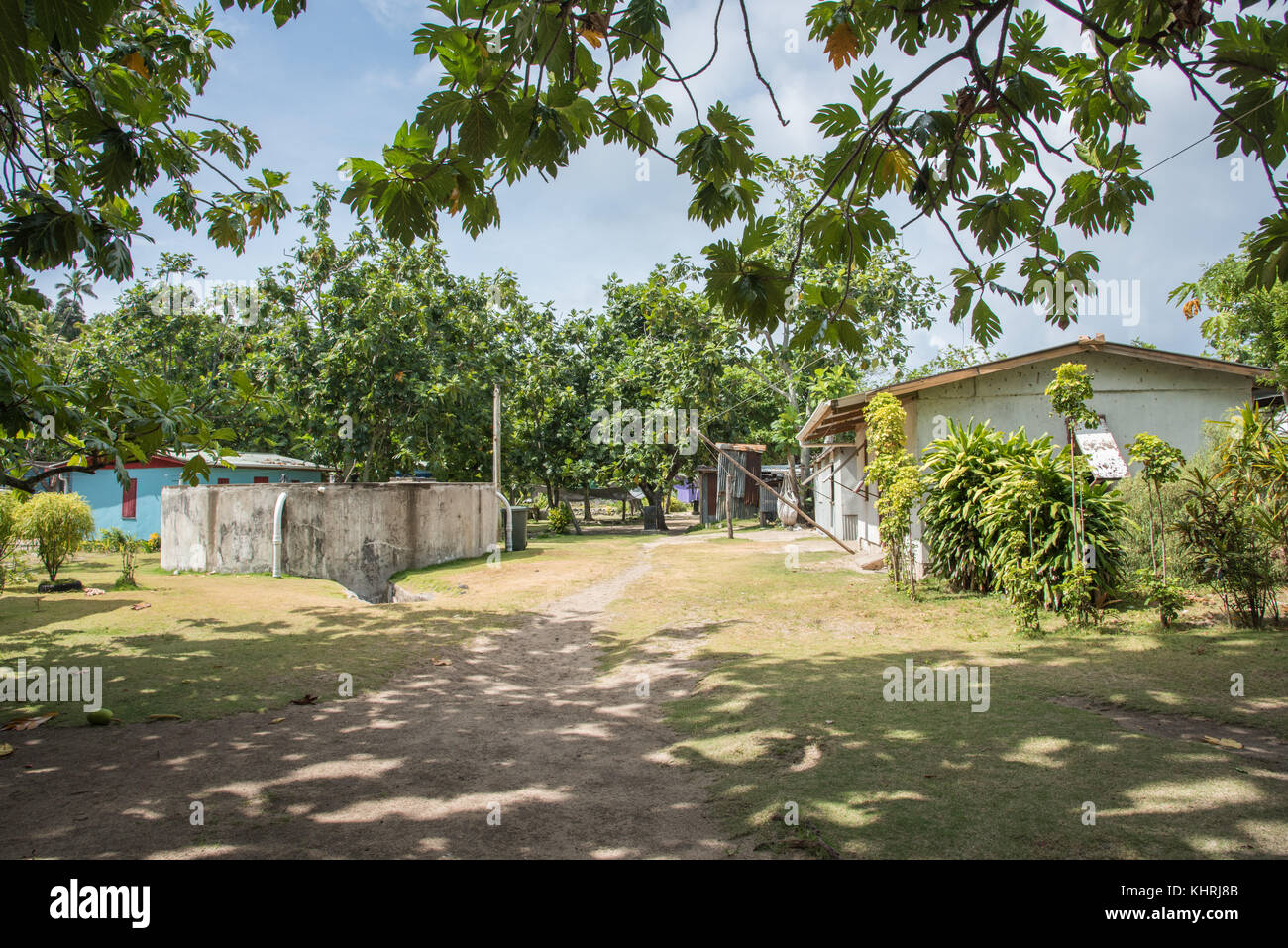 DRAVUNI ISLAND, FIJI, PACIFIC ISLANDS: NOVEMBER 29,2016: Residential ...