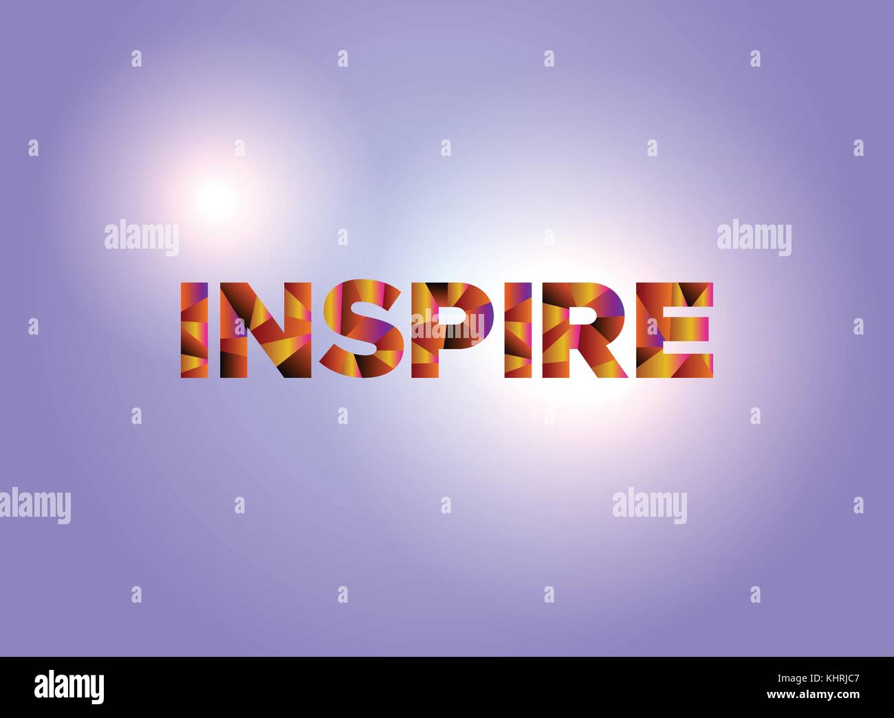The word INSPIRE written in colorful abstract word art on a vibrant ...