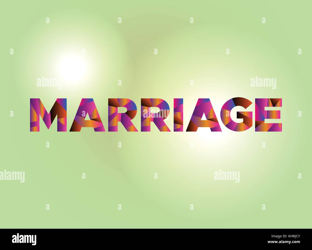 The Word MARRIAGE Written In Colorful Fragmented Word Art On A Vibrant