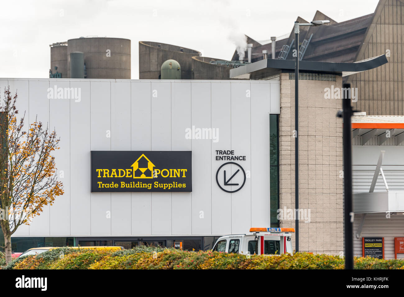 Northampton, UK - Oct 26, 2017: View of BQ trade point Logo in Nene ...
