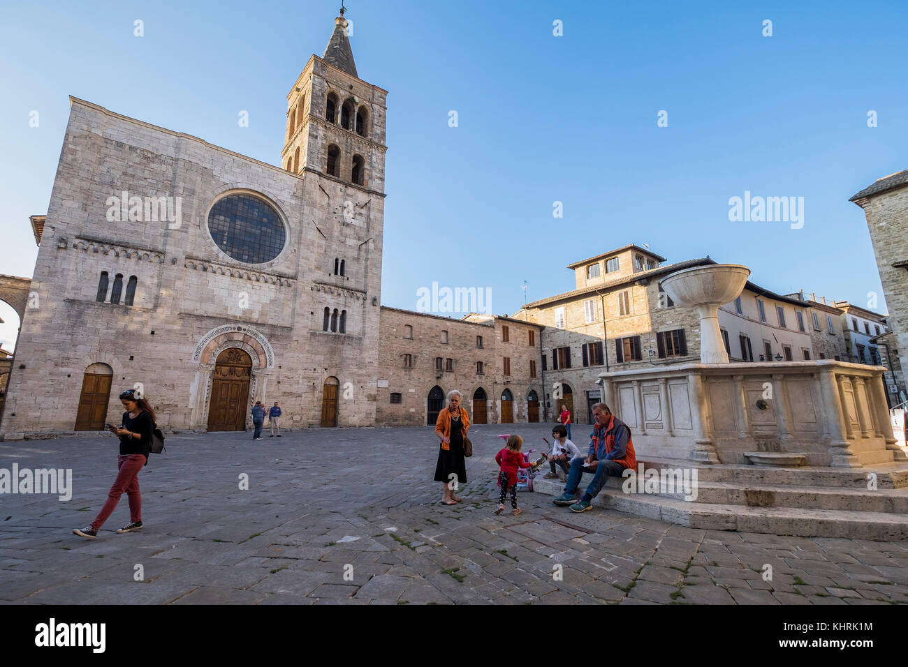 A view of the village of Bevagna, Italy. Bevagna is a town in the ...