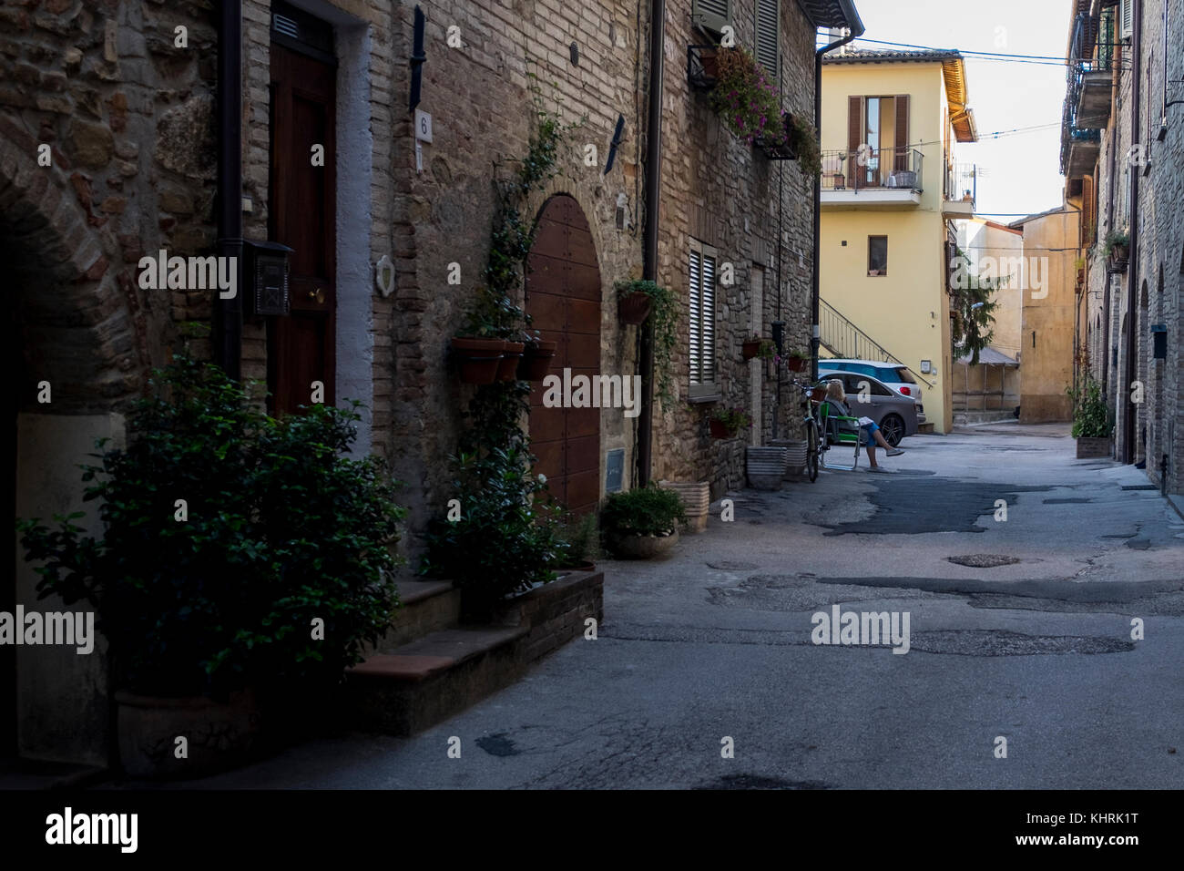 A view of the village of Bevagna, Italy. Bevagna is a town in the ...
