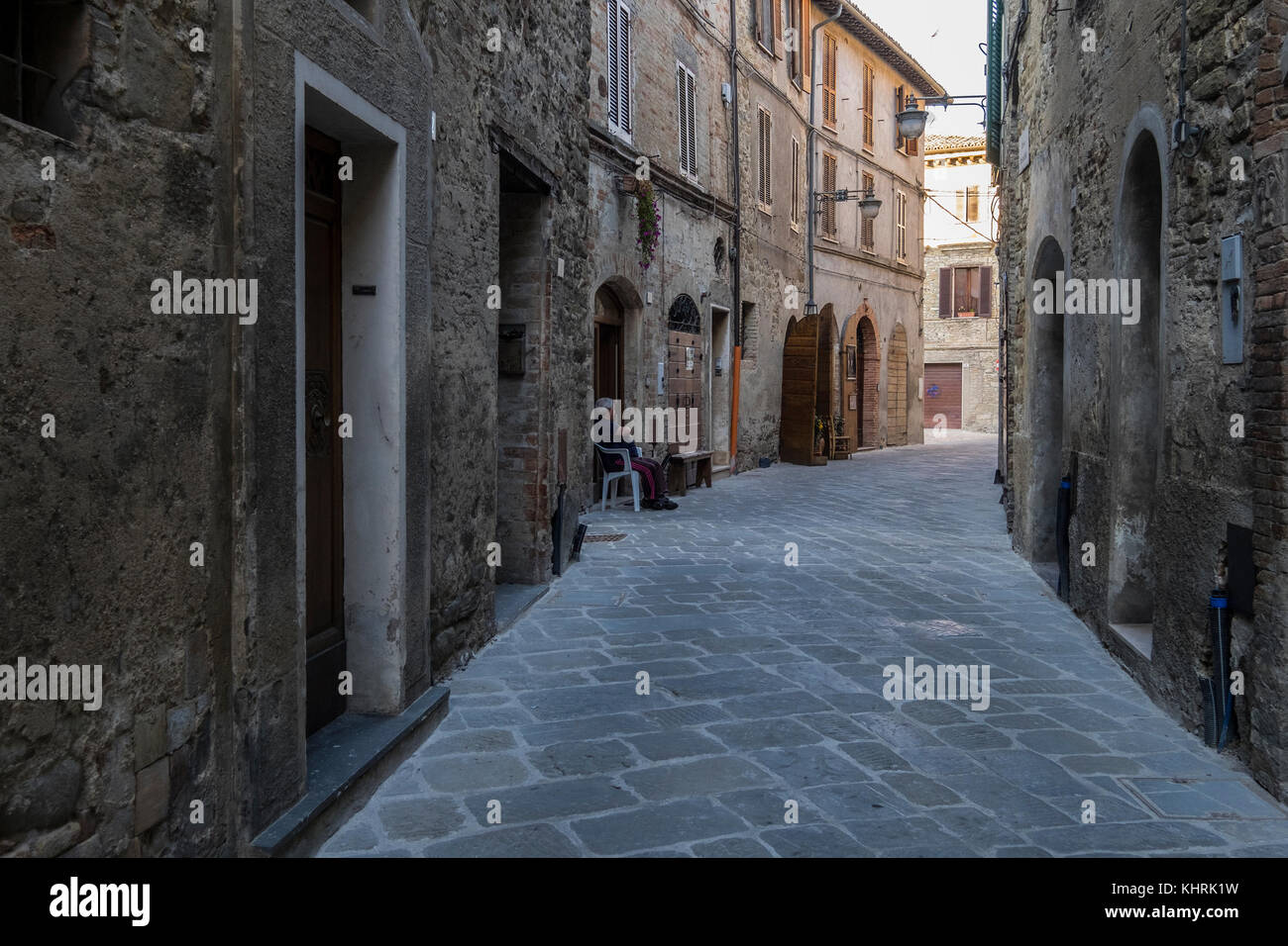 A view of the village of Bevagna, Italy. Bevagna is a town in the ...