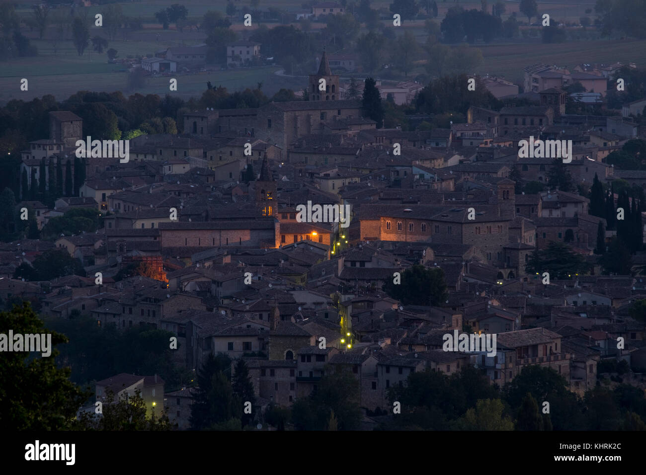 A view of the village of Bevagna, Italy. Bevagna is a town in the ...