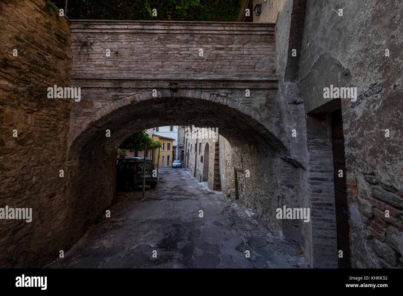 A view of the village of Bevagna, Italy. Bevagna is a town in the ...
