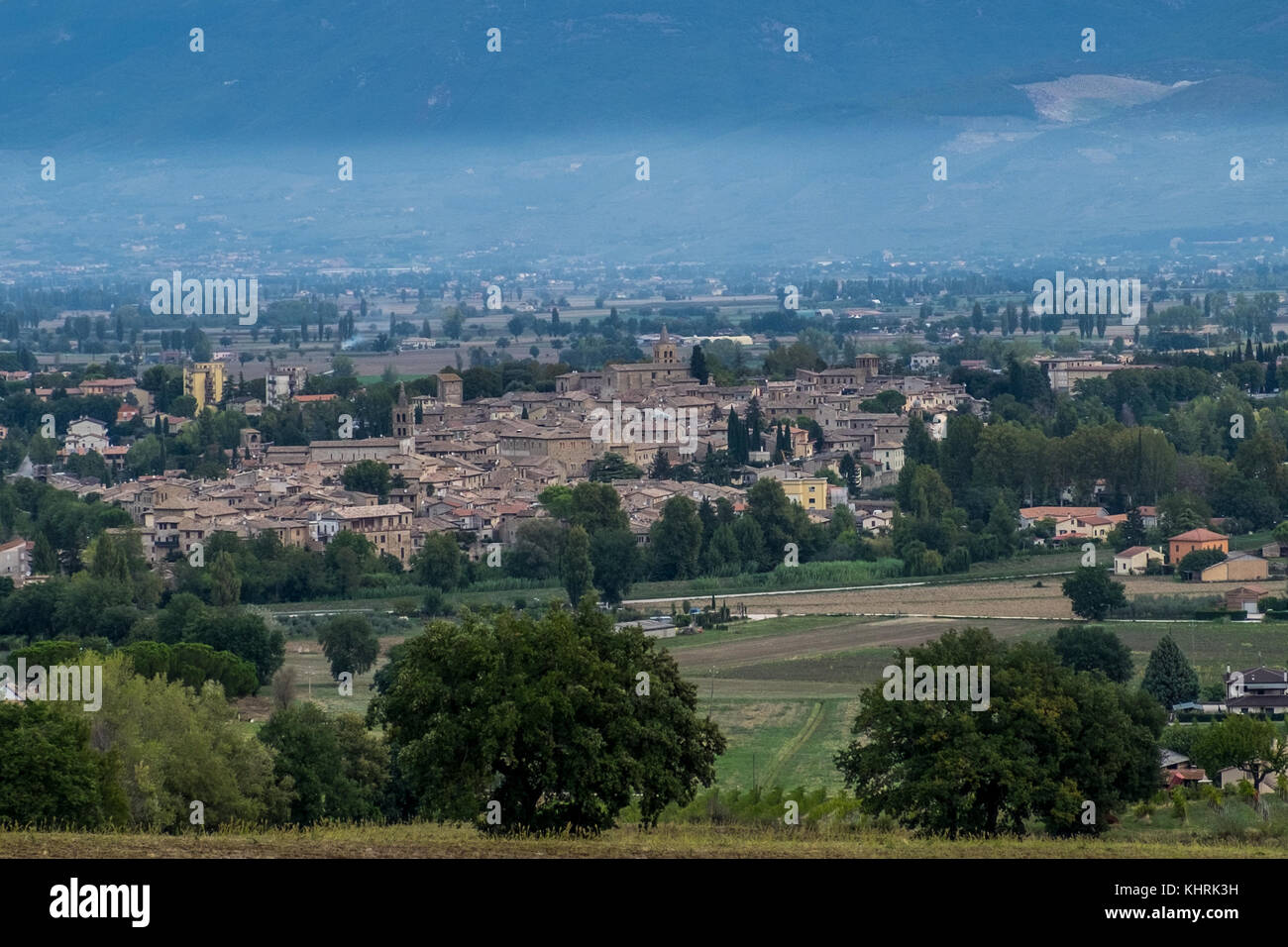 A view of the village of Bevagna, Italy. Bevagna is a town in the ...