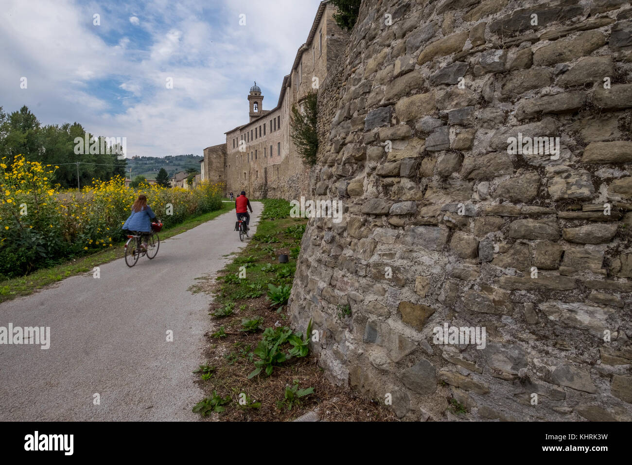A view of the village of Bevagna, Italy. Bevagna is a town in the ...