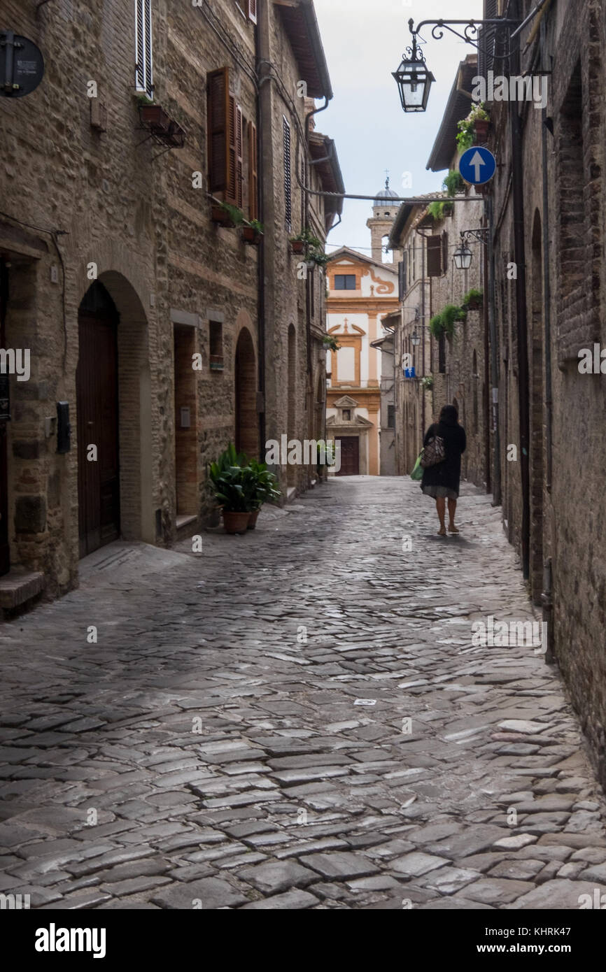A view of the village of Bevagna, Italy. Bevagna is a town in the ...