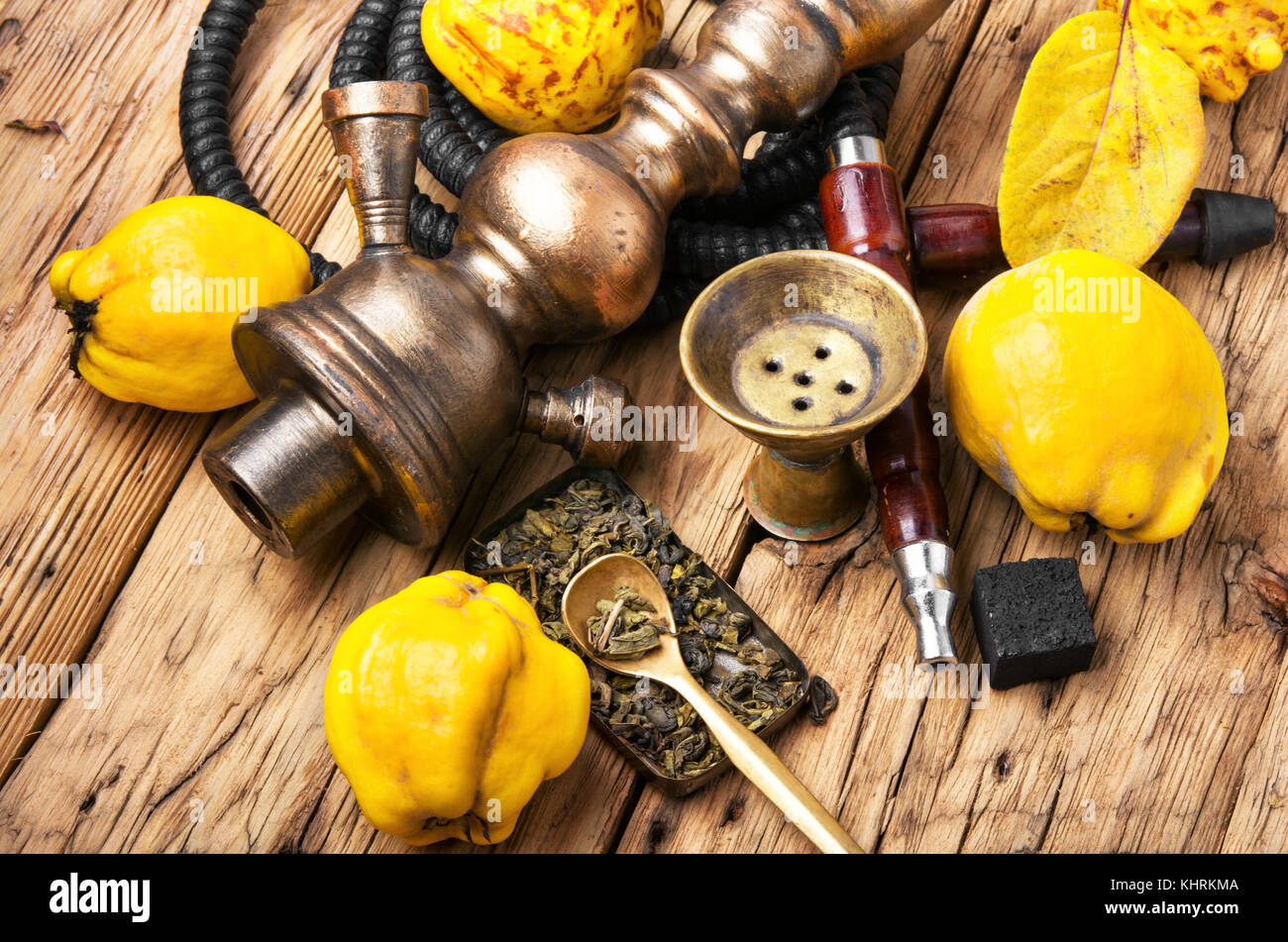 Smoking smoking hookah in Arabic style with the tobacco aroma of ripe ...