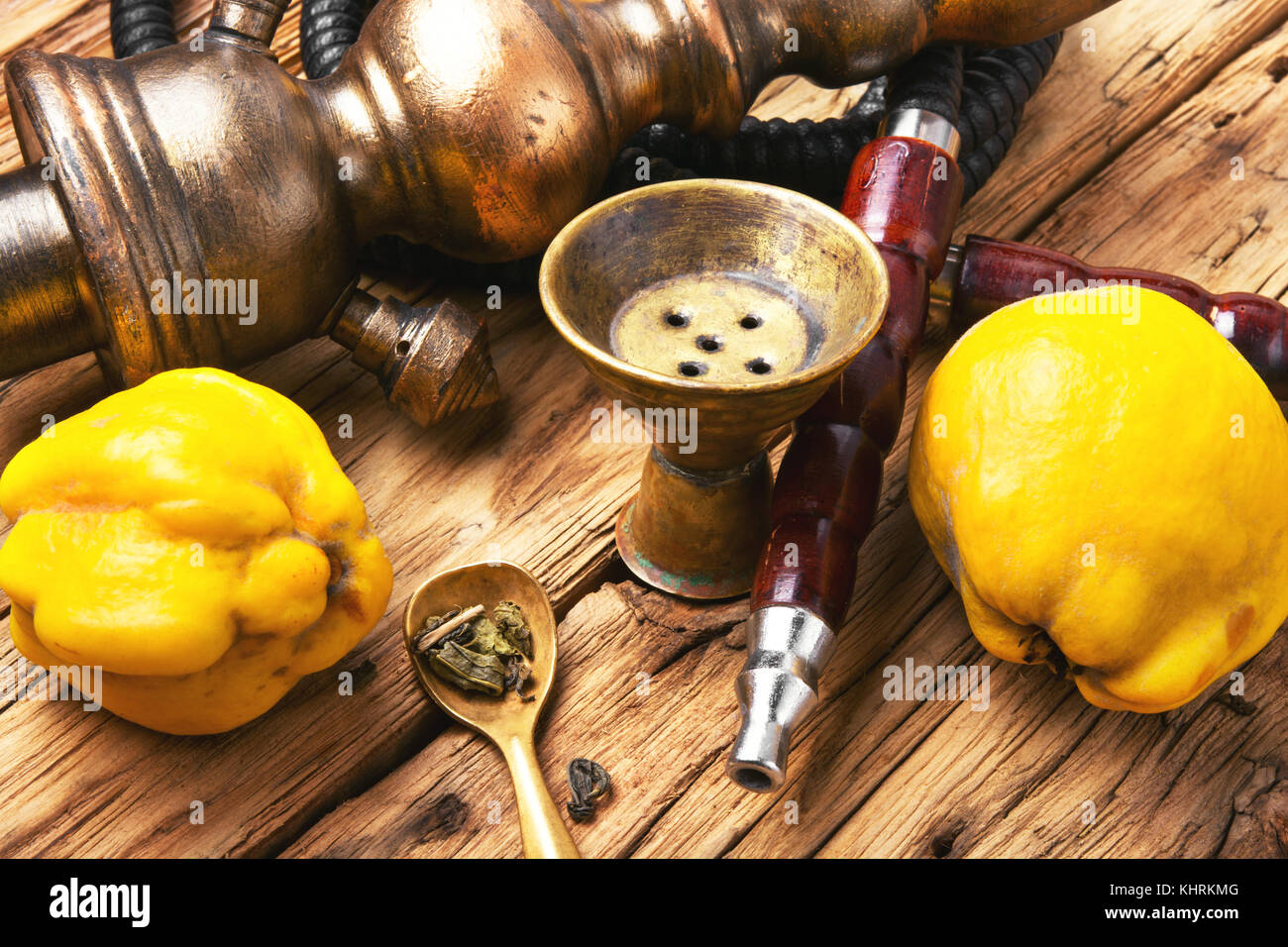 Smoking smoking hookah in Arabic style with the tobacco aroma of ripe ...