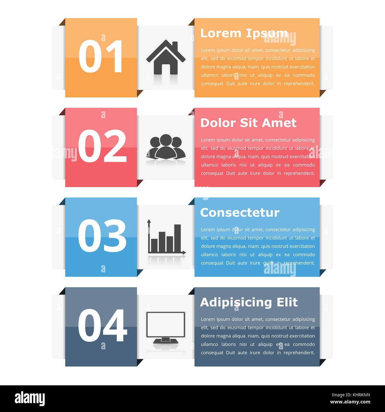 Infographic objects with numbers, icons and text, infographic design ...