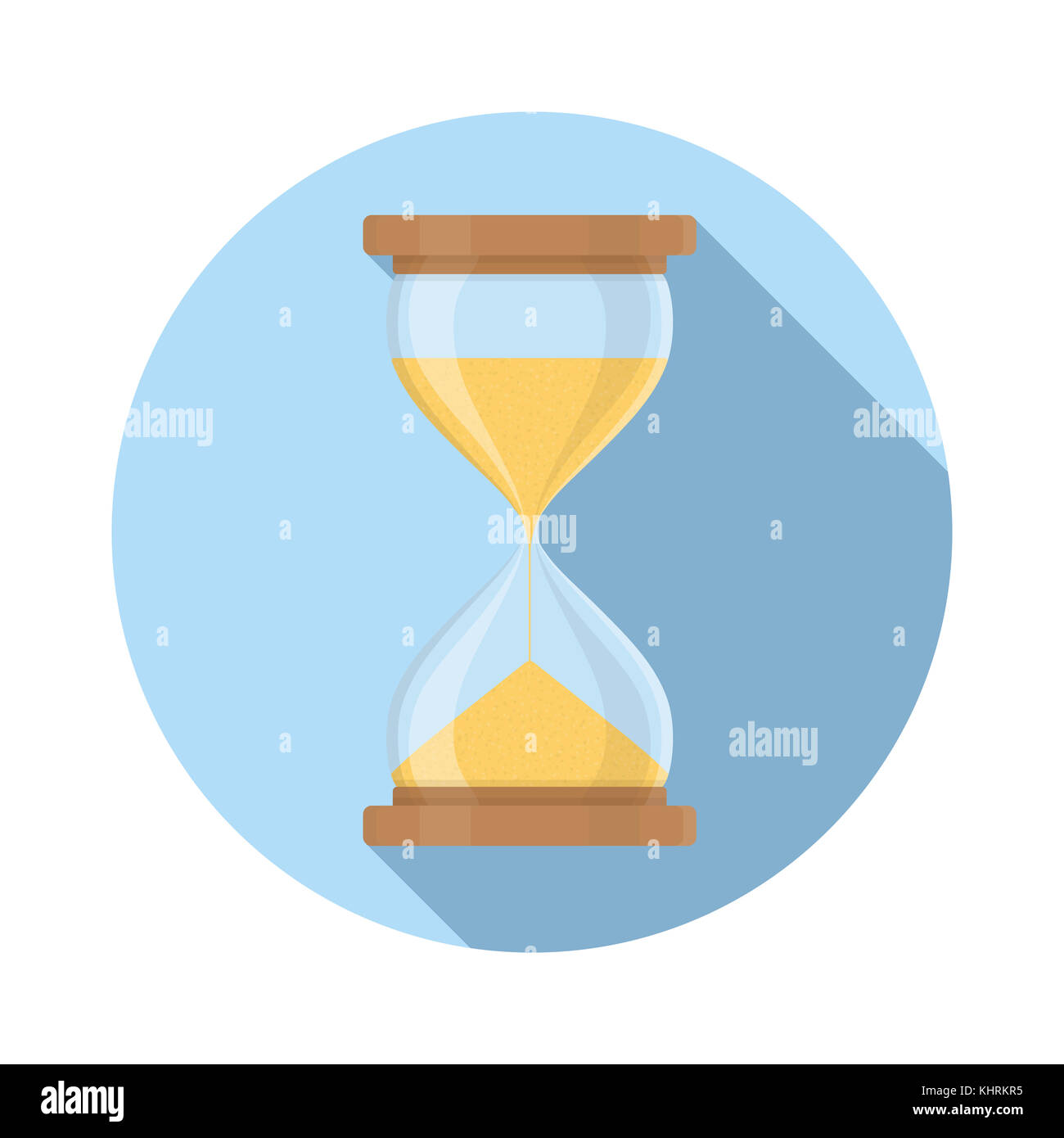 Transparent sandglass icon set, time hourglass, sandclock, flat design ...