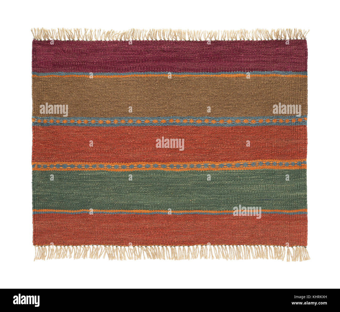 Traditional handmade colorful rug, isolated Stock Photo - Alamy