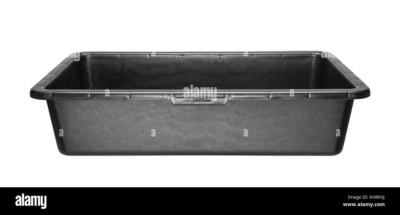 Rectangular heavy duty black plastic basin for construction works ...