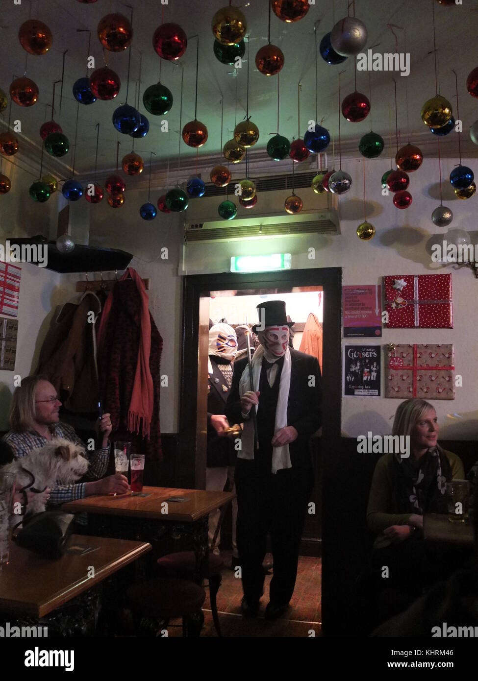 The Winster Guisers performing traditional St George mummers or mumming ...