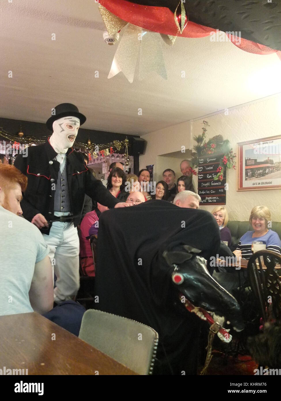 The Winster Guisers performing traditional St George mummers or mumming ...