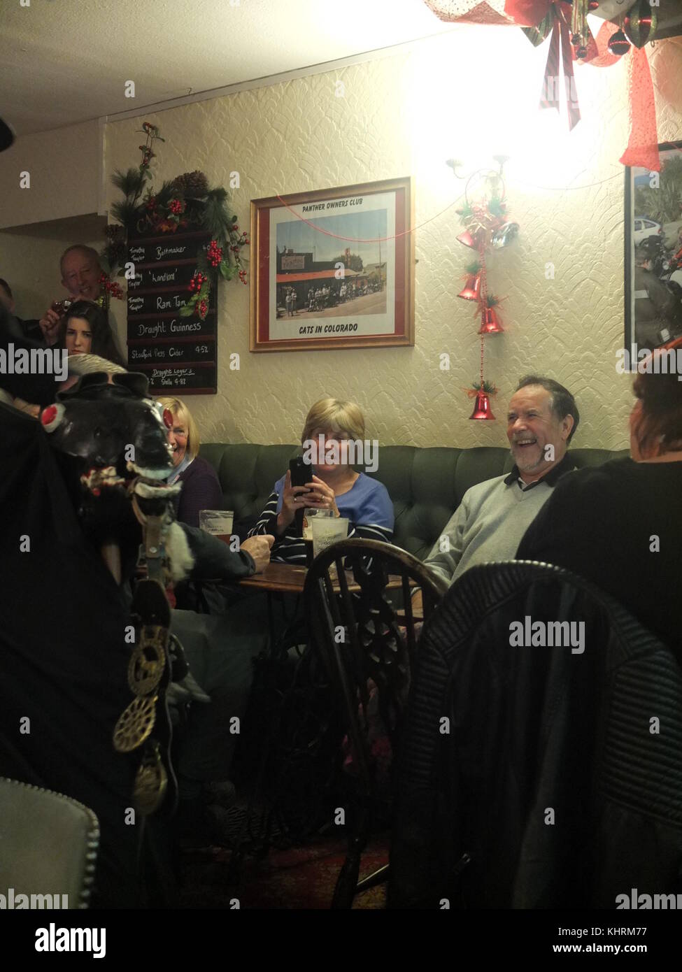 The Winster Guisers performing traditional St George mummers or mumming ...