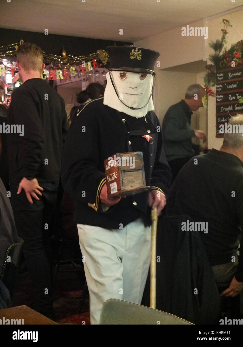 The Winster Guisers performing traditional St George mummers or mumming ...