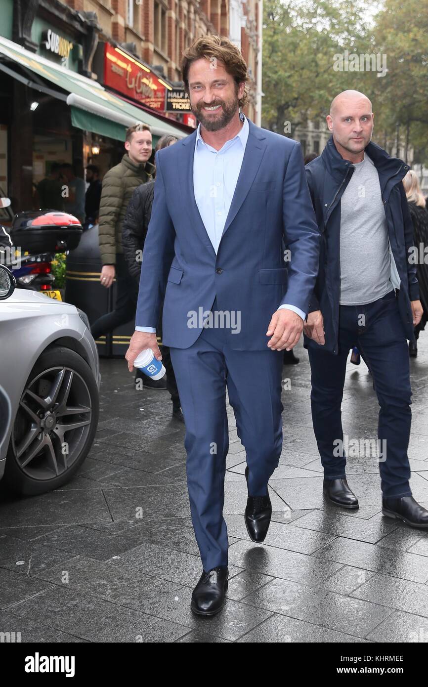 Gerard Butler seen leaving Capital Radio Featuring: Gerard Butler Where ...