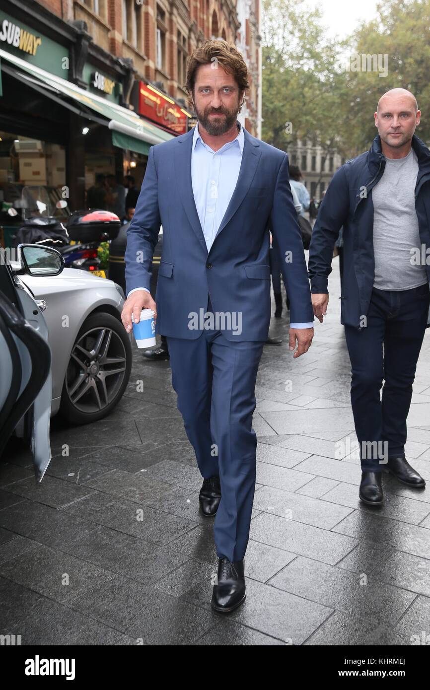 Gerard Butler seen leaving Capital Radio Featuring: Gerard Butler Where ...