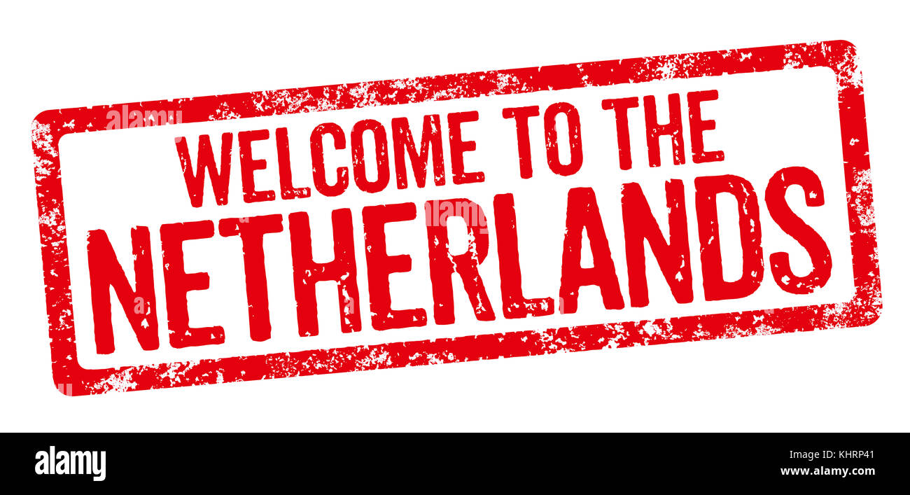 Red stamp on a white background - Welcome to the Netherlands Stock ...