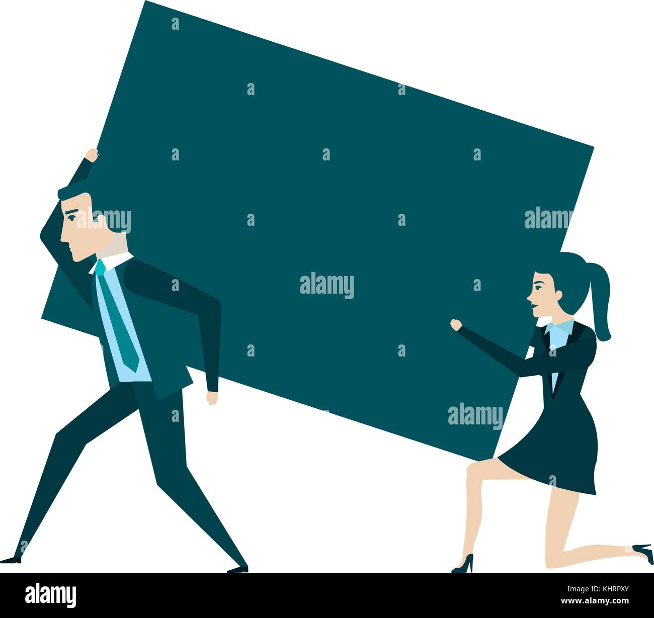 businesspeople lifting weight avatars characters Stock Vector Image ...