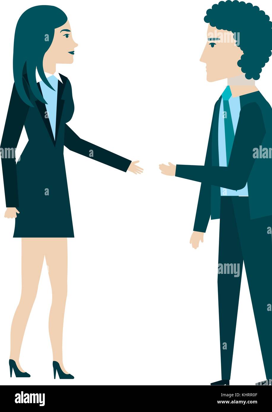 businesspeople talking avatars characters Stock Vector Image & Art - Alamy