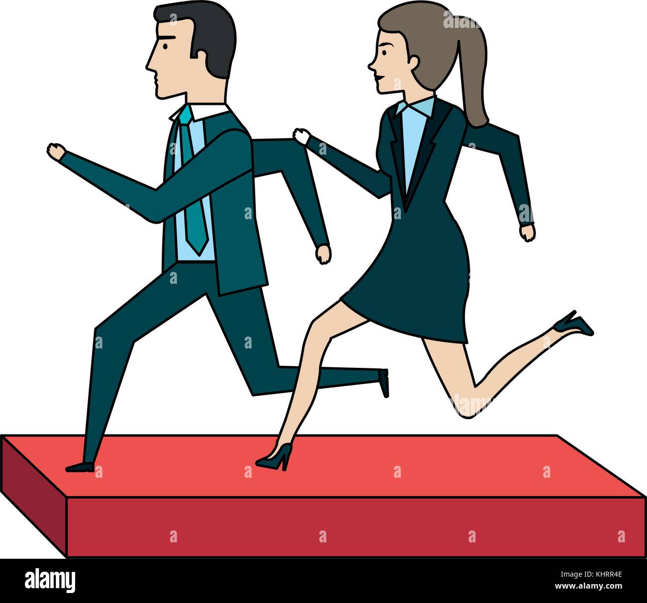 businesspeople running avatars characters Stock Vector Image & Art - Alamy