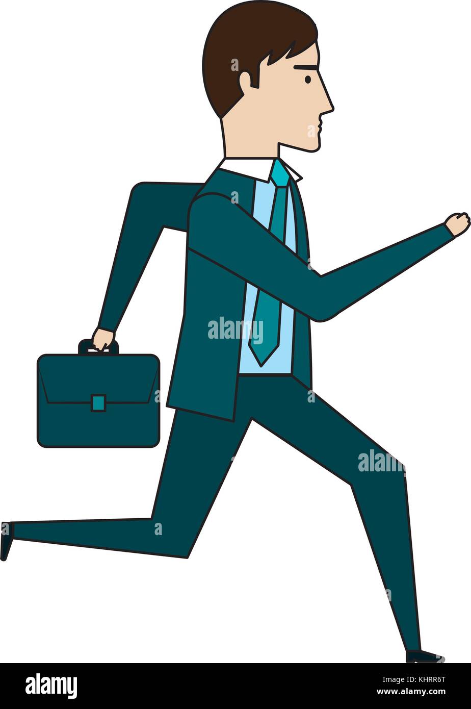 businessman with portfolio avatar character Stock Vector Image & Art ...
