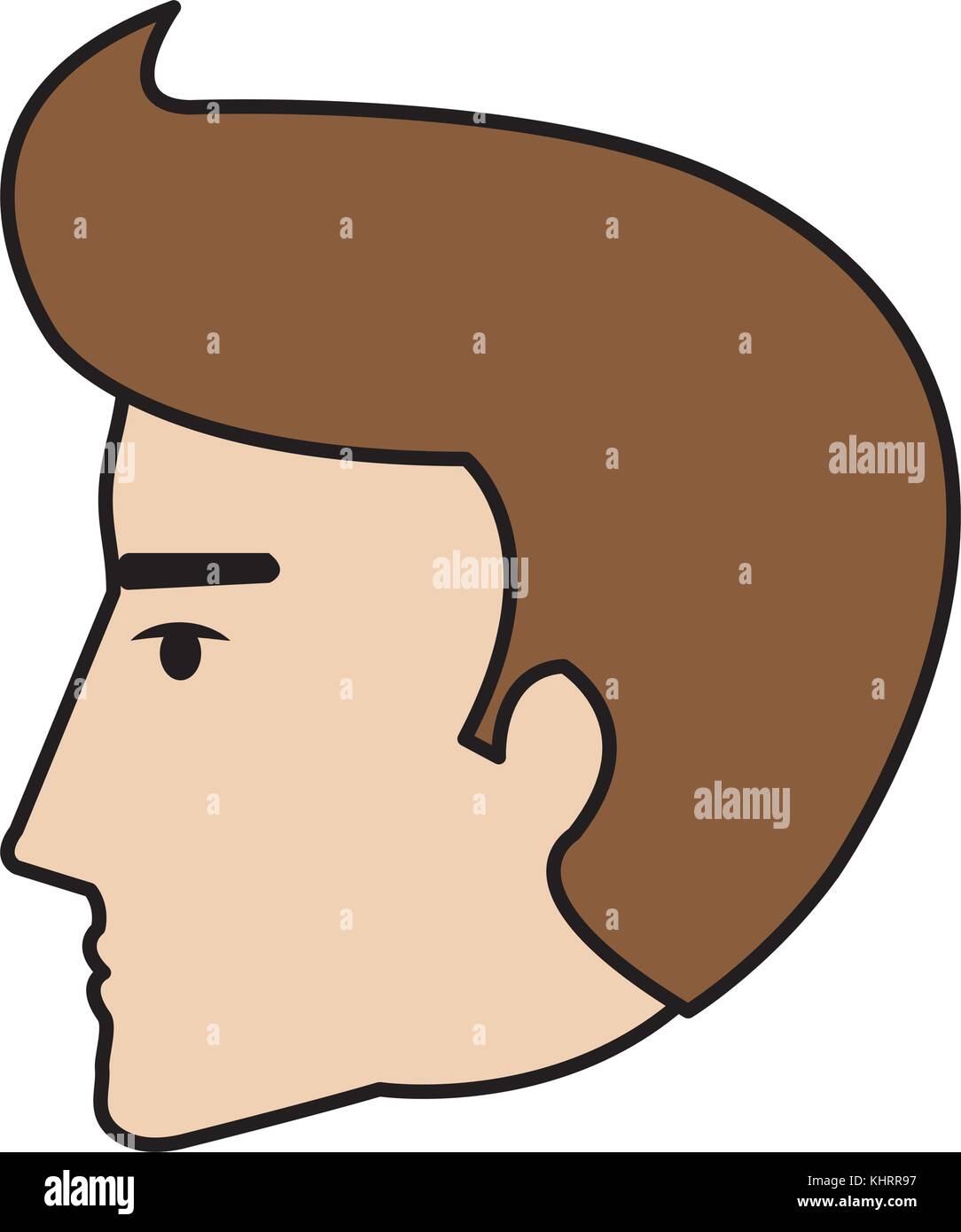 head profile man avatar character Stock Vector Image & Art - Alamy
