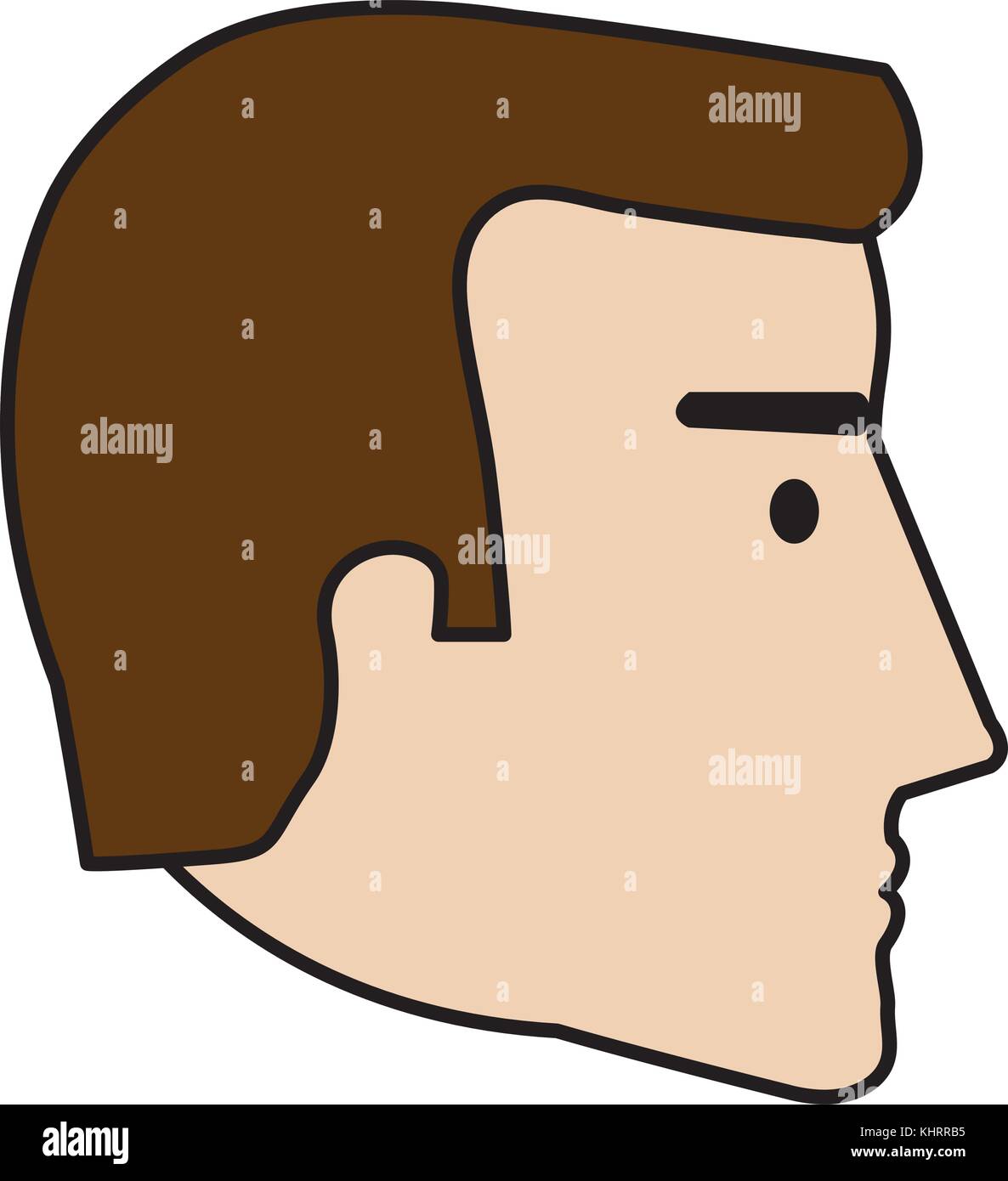 head profile man avatar character Stock Vector Image & Art - Alamy