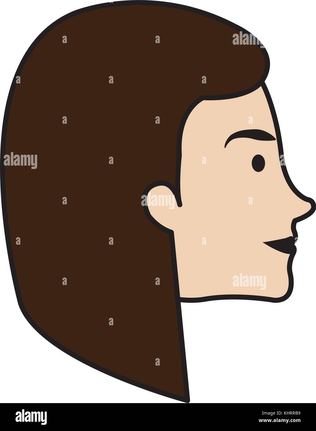 head profile woman avatar character Stock Vector Image & Art - Alamy
