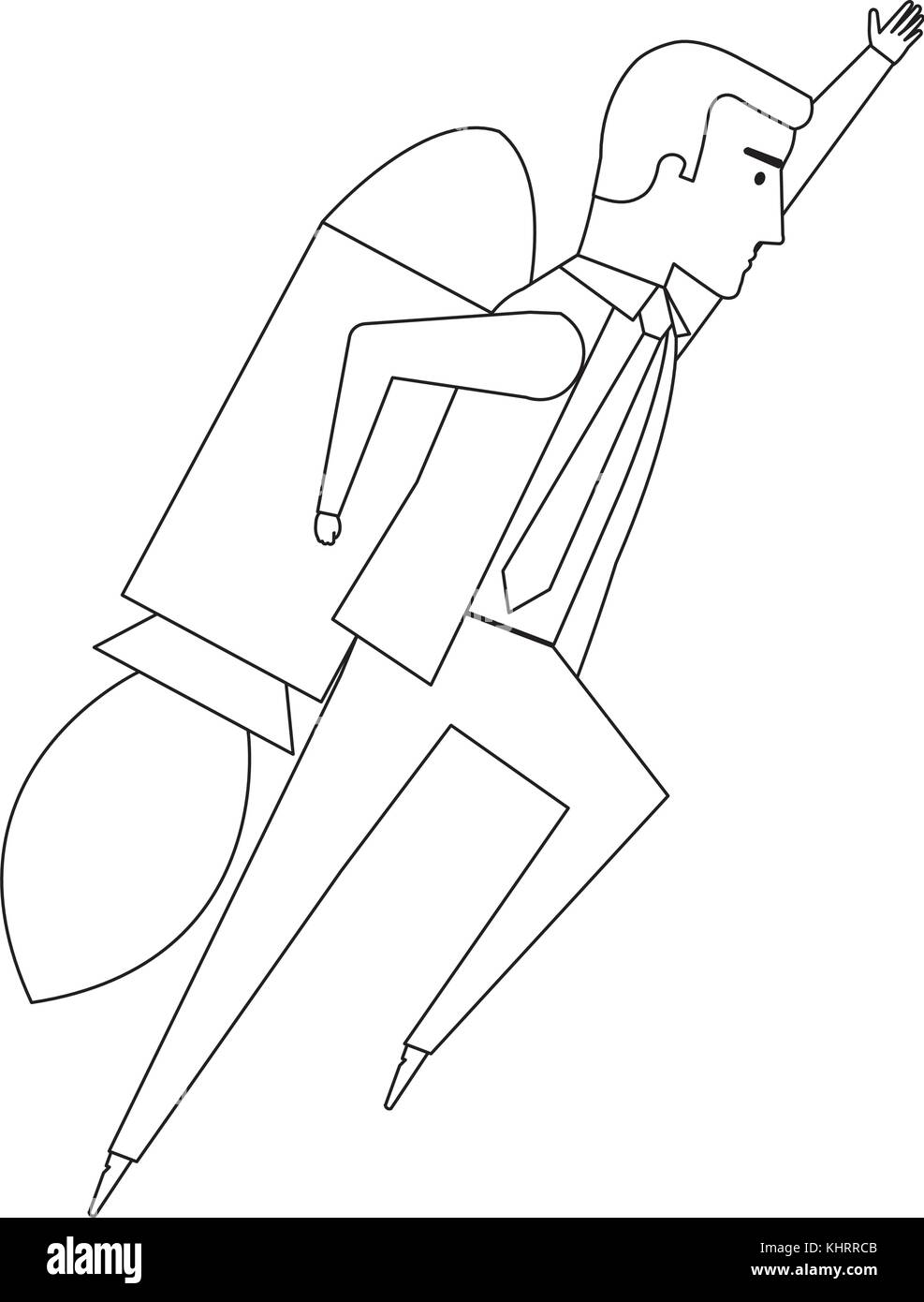 Rocket businessman Black and White Stock Photos & Images - Alamy