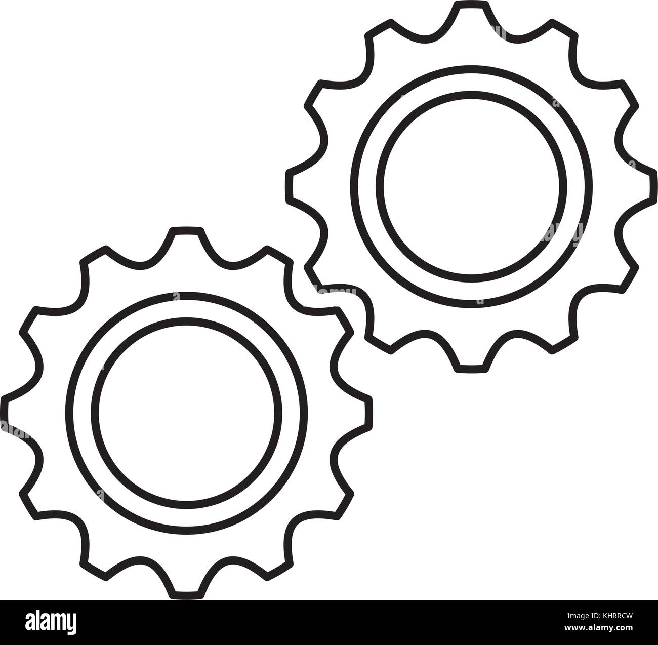 gear machine isolated icon Stock Vector Image & Art - Alamy