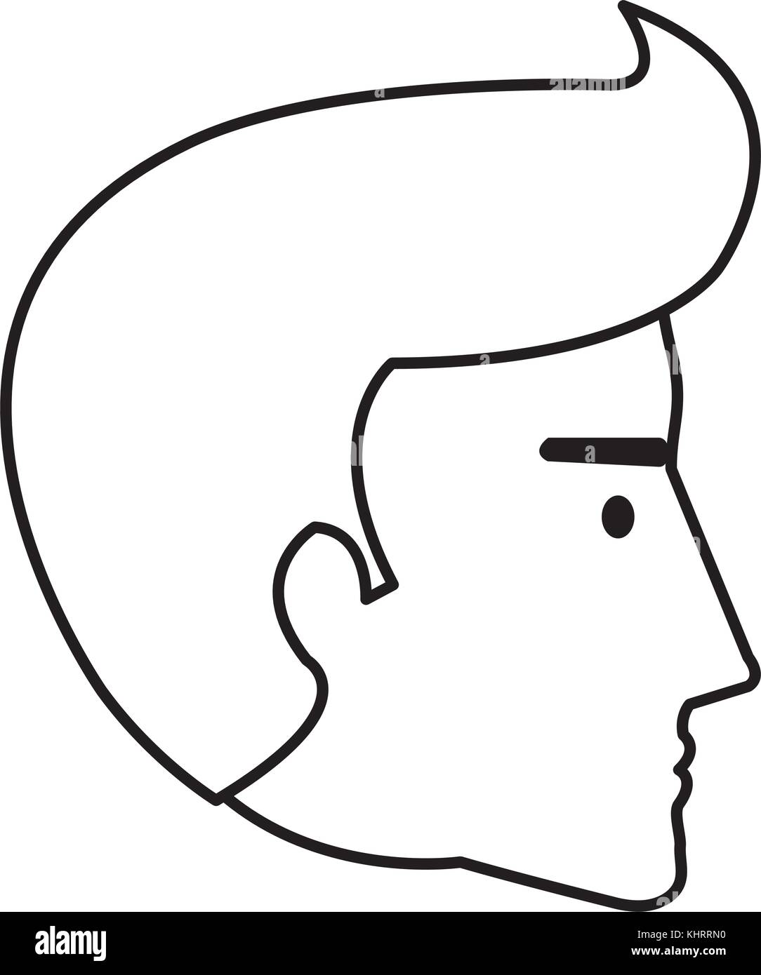 head profile man avatar character Stock Vector Image & Art - Alamy