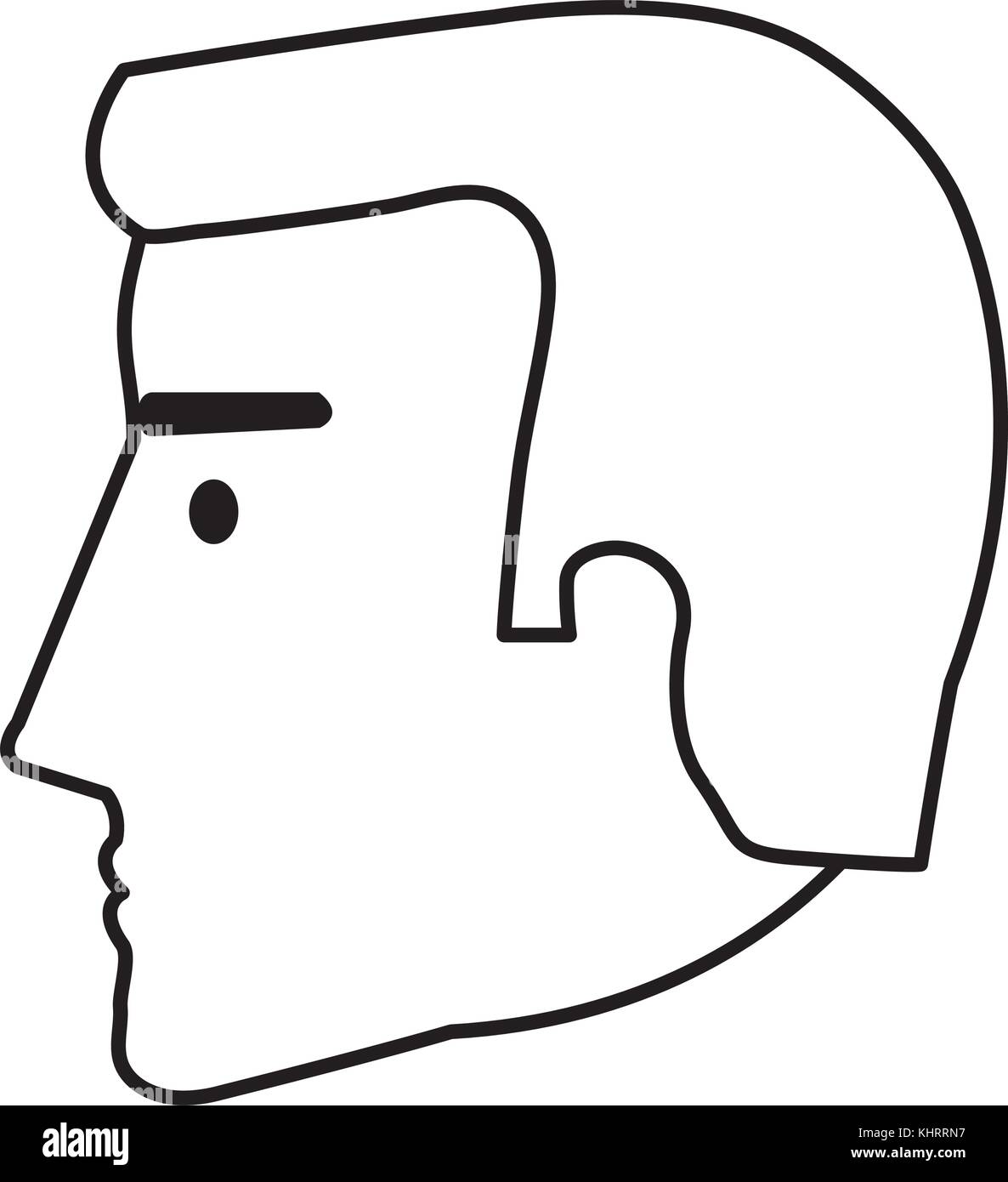 head profile man avatar character Stock Vector Image & Art - Alamy