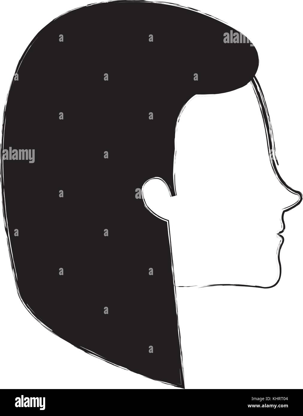 head profile woman avatar character Stock Vector Image & Art - Alamy