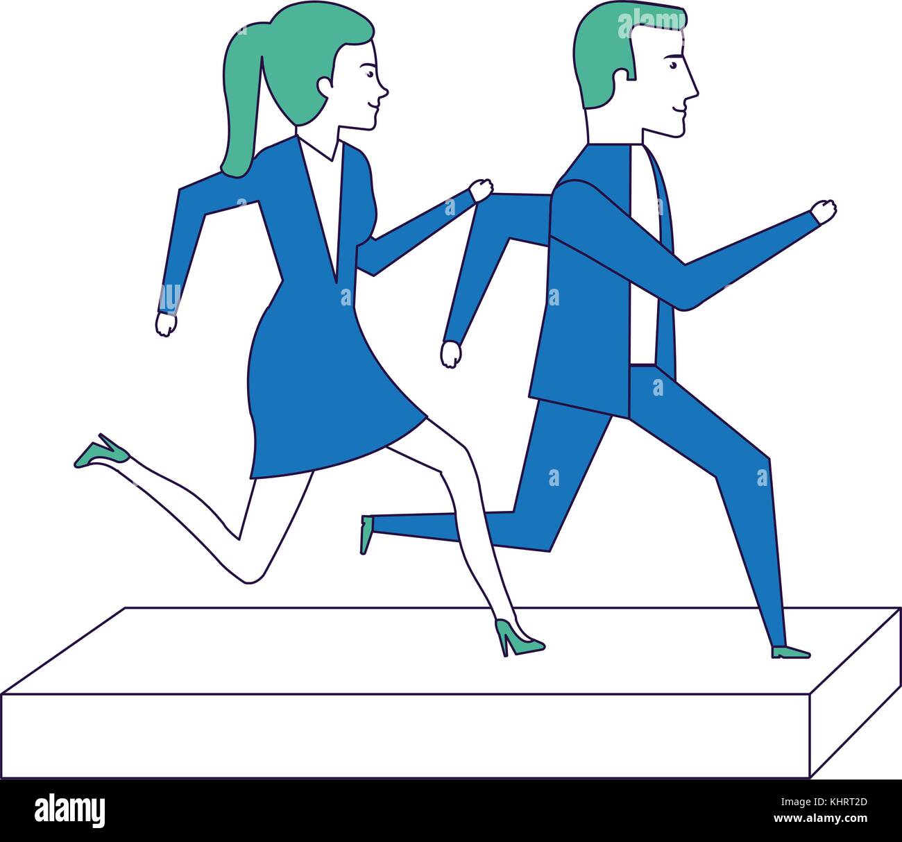 businesspeople running avatars characters Stock Vector Image & Art - Alamy