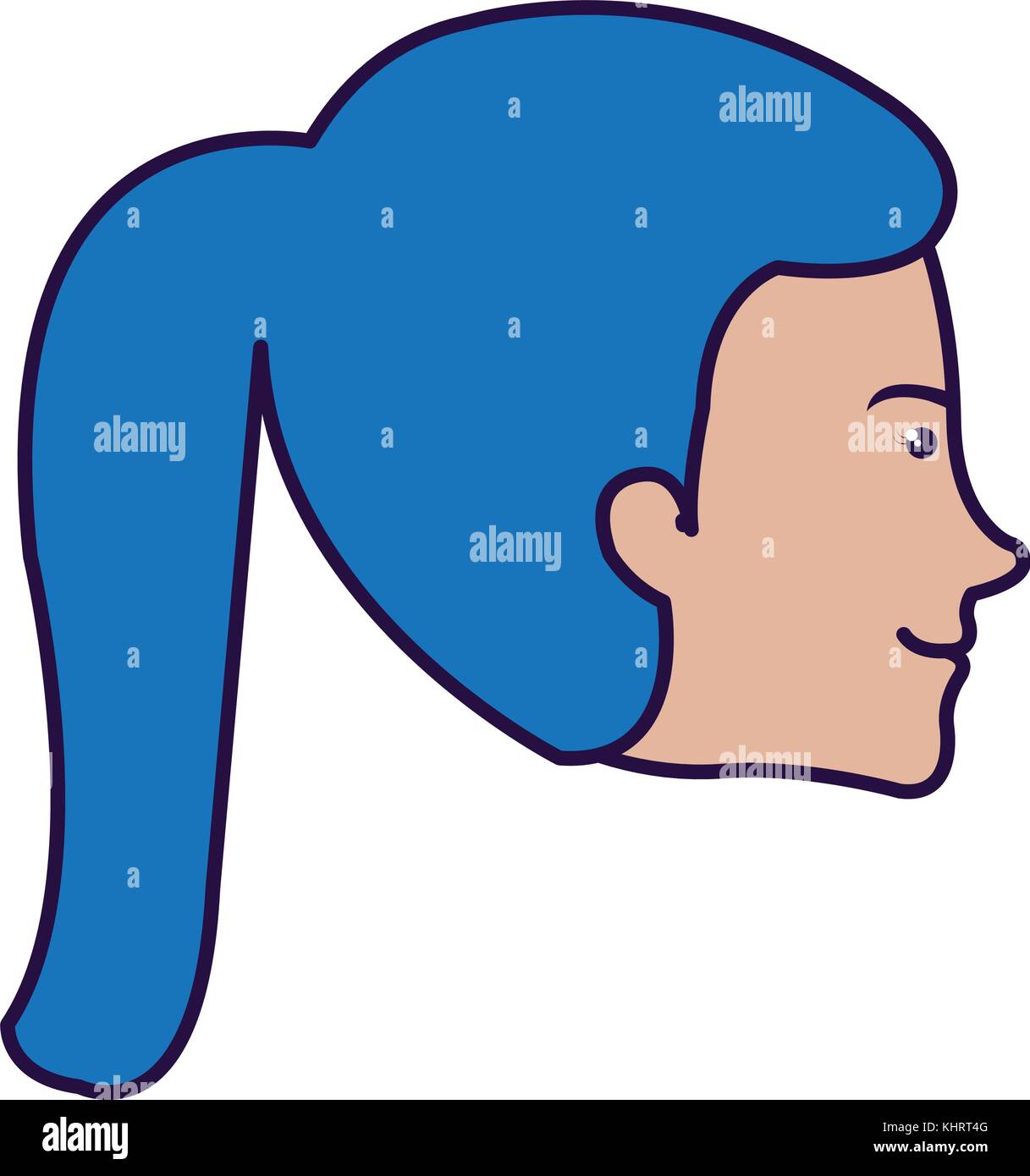 head profile woman avatar character Stock Vector Image & Art - Alamy