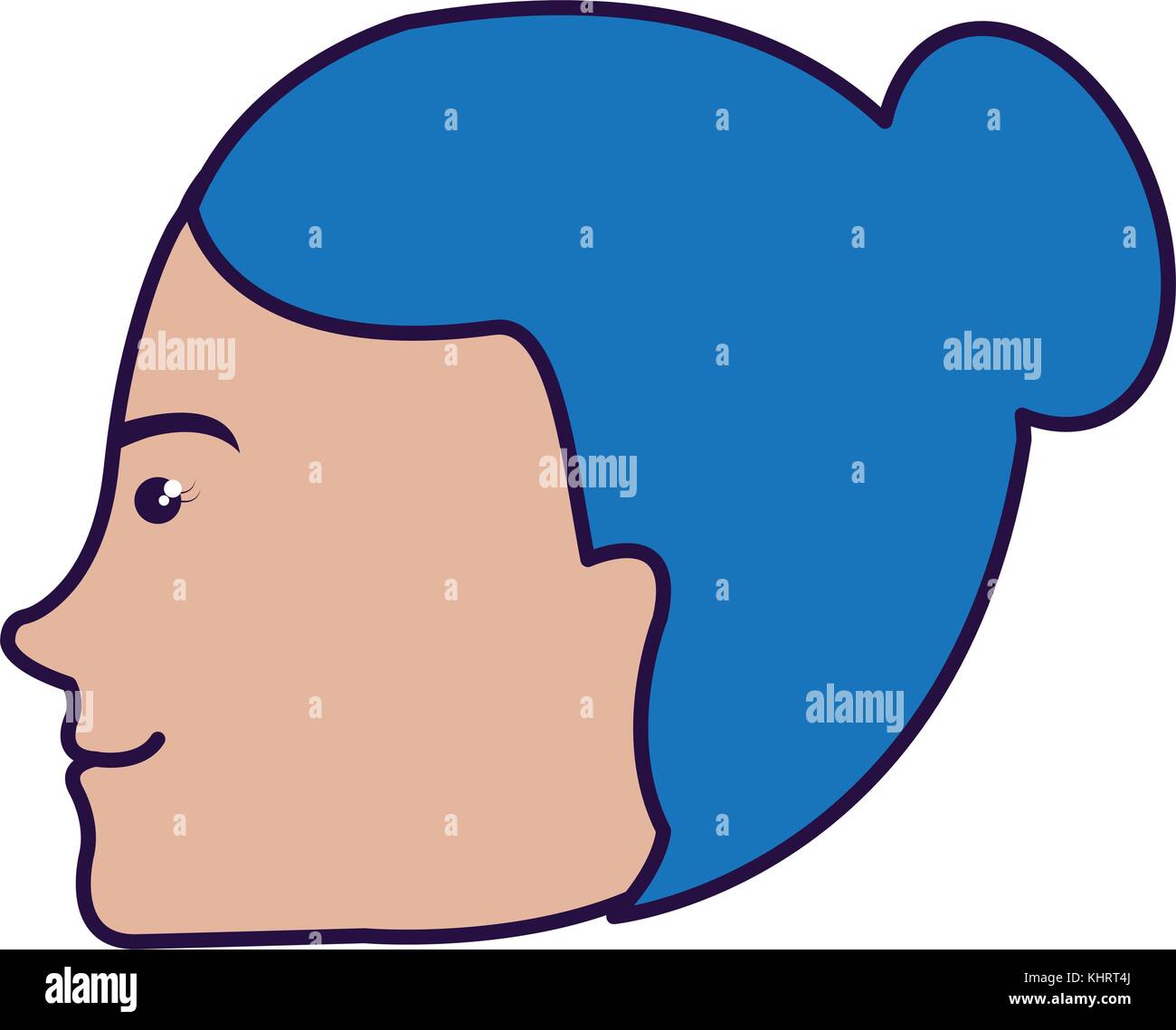 head profile woman avatar character Stock Vector Image & Art - Alamy