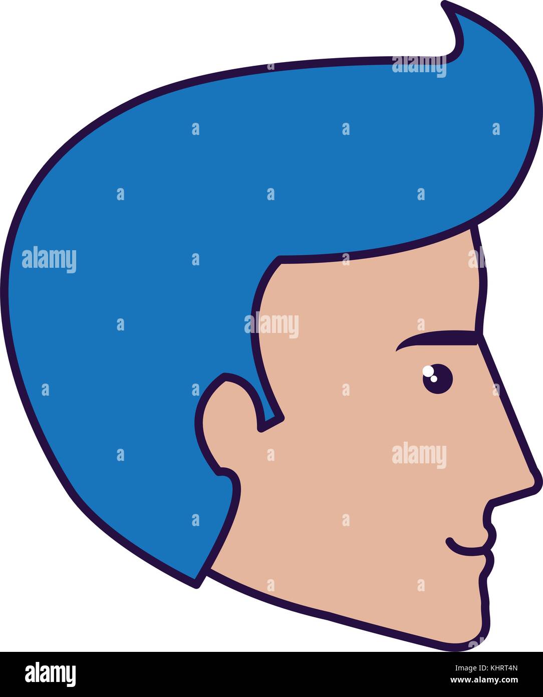 head profile man avatar character Stock Vector Image & Art - Alamy