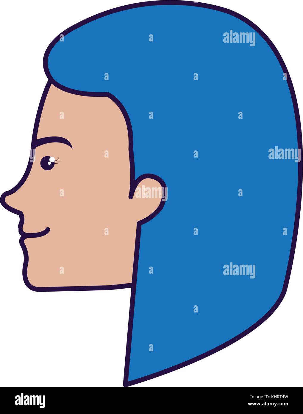 head profile woman avatar character Stock Vector Image & Art - Alamy