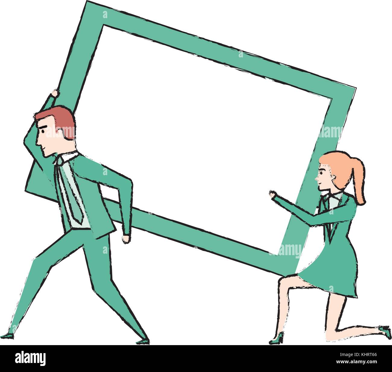 businesspeople lifting weight avatars characters Stock Vector Image ...