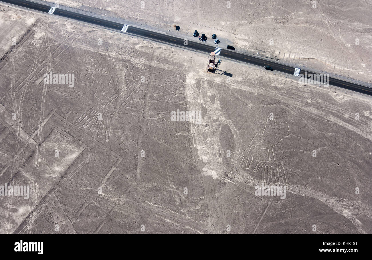 Aerial view of the spectacular Nazca Lines, Peru Stock Photo - Alamy