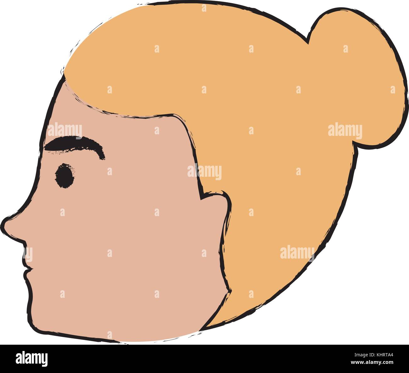 head profile woman avatar character Stock Vector Image & Art - Alamy