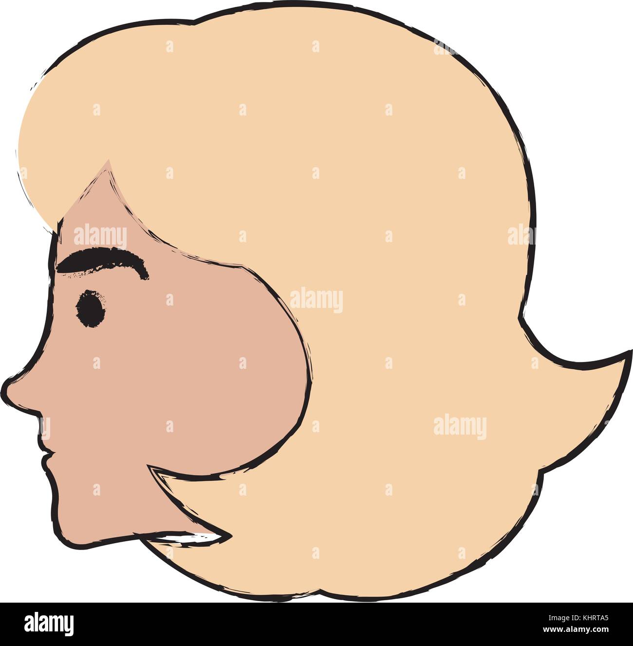 head profile woman avatar character Stock Vector Image & Art - Alamy
