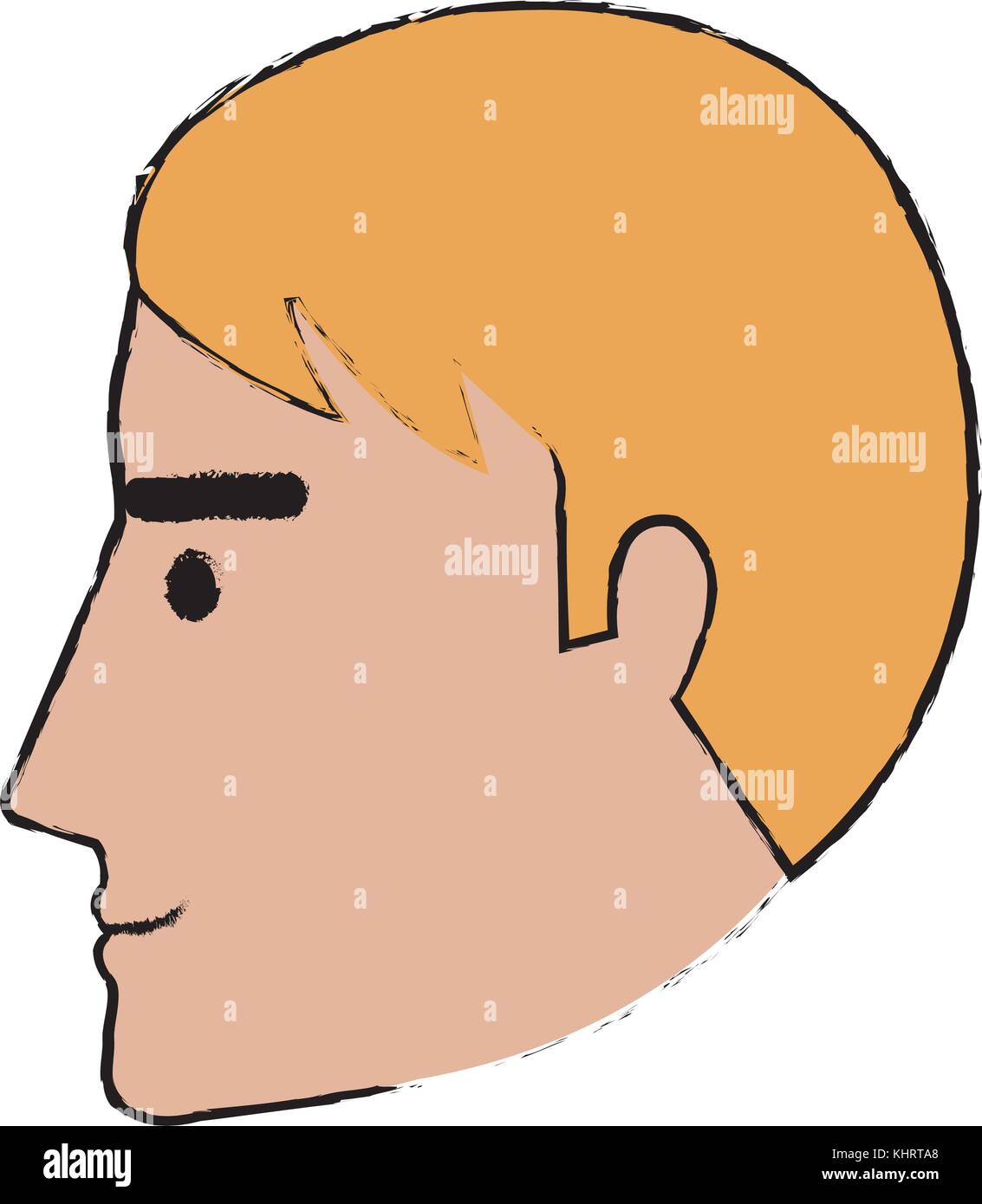 head profile man avatar character Stock Vector Image & Art - Alamy