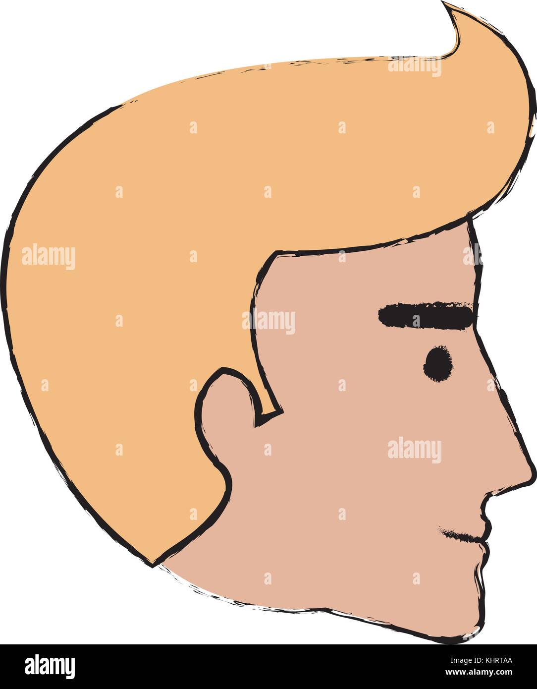 head profile man avatar character Stock Vector Image & Art - Alamy